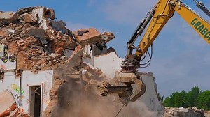 House Destroyed Using Bulldozer Bucket Breaks Stock Footage Video (100% Royalty-free) 29287075 | Shutterstock