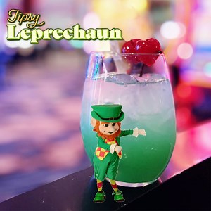 2.4K views · 17 reactions |  If green beer isn't your thing, why not try this delicious cocktail?  The Tipsy Leprechaun  contains Jameson Irish whiskey, peach schnapps, blue curacao, and pineapple juice with a splash of lemon-lime soda and garnished with a maraschino cherry.  Celebrate St. Patrick's Day in style!  Available March 15-17 for $6 each. | Turtle Creek Casino & Hotel | Facebook
