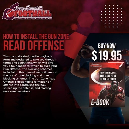 Ready to install the Gun Zone Read Offense? Build a powerful foundation with our playbook, featuring detailed blocking schemes to spread the defense and uncover receivers. Elevate your game! Visit Our Forum Today! https://jcfb.forums.net/ Buy Now – $19.95 www.jcfb.com #JerryCampbell #JerryCampbellFootball #JCFB #coach #football #Americanfootball #ebook #manual #sports #Bestseller #guide #howto #DVD #Footballguidance #CampbellChampions #JerryCampbellNation #JCFootball #CampbellFootballClub #Jerry