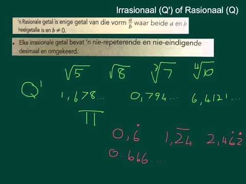 Irrasionale en rasionale getalle (wiskdou)