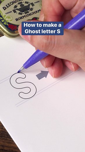 40K views · 512 reactions | How to make a ghost letter S #lettering | Made by Edgar | Facebook