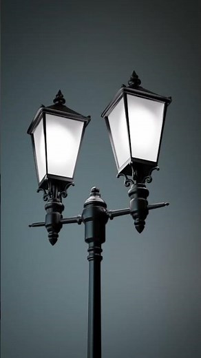 Detailed 3D visualization of a Victorian street lamp