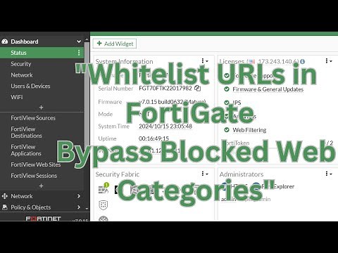Whitelist Specific URLs in Blocked Web Categories on FortiGate