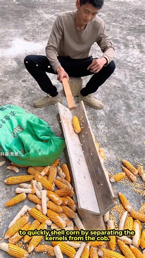 Simple Homemade Tool for Corn Shelling