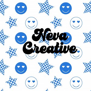 Blue Smiley Face Seamless Pattern: Boho Baby Fabric (digital Paper) - Etsy Canada