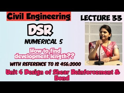 Numerical 5- How to find development length? - Unit 4 - DSR