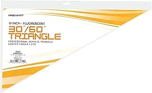 Pro Art Drafting Triangle 12" with Finger Lift 30/60 Fluorescent