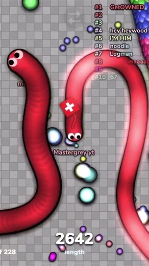 TROLLING IN SLITHER.IO #clip #games #gaming #viralclips #funny #snake #worm #slither #slitherio