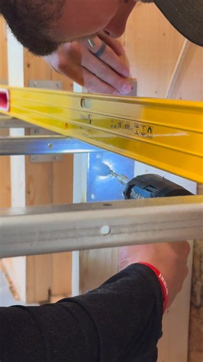 Installing Fittes Wall Brackets for our Floating Bench! #remodel #woodworking #construction #homerenovation #realestate #design #tipsandtricks #diy #renovation | Misha Panchishak