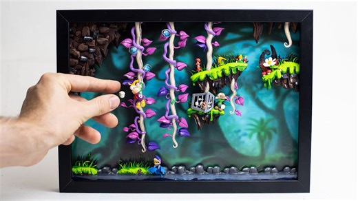 Playing rayman on my clay-station