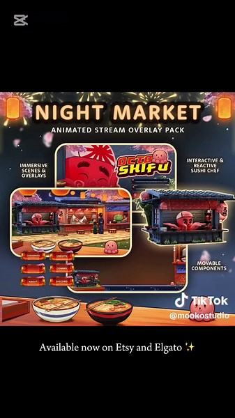 Night Market Stream Overlay Pack: Enhance Your Streams