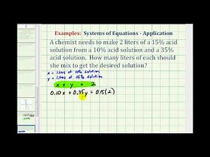 Ex: System of Equations Application - Mixture Problem