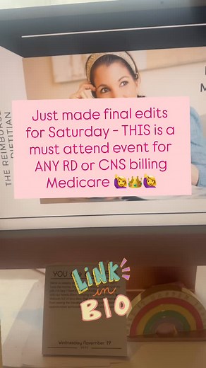 Webinar going down this Saturday at 11 AM Eastern standard. Medicare 101. We’re deep diving into all things Medicare, including how to bill secondaries, what specific modifiers to use and when, how to bill Medicare advantage plans, telehealth, and how to use G0270 in the setting of change in status. If you’ve attended this in the past, the entire presentation is updated and revamped. Trust me you don’t wanna miss this one 🙋‍♀️ use link in our bio to register 🩷 you’ll also be getting a ton of b