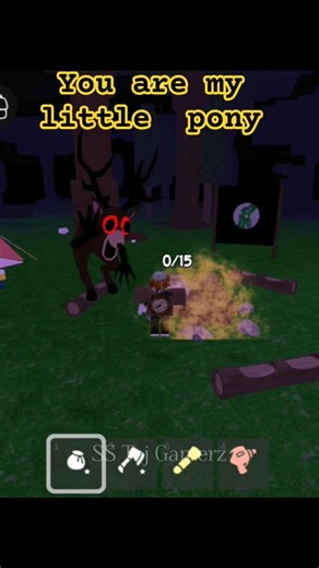 You are little pony 😆 #shorts #99nightintheforest #roblox