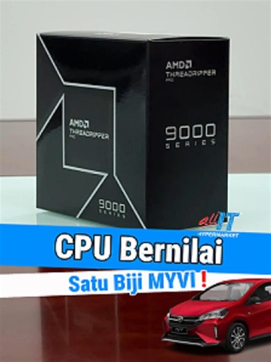 🔵 WOW. CPU harga sebiji Myvi? 🚗🔥 Yes — AMD Ryzen Threadripper 9995WX. Bukan CPU biasa. Ini workstation monster. Bila masuk bab performance, memang lain level. Heavy 3D rendering, AI training, simulation, extreme multitasking — semua jalan tanpa drama 💪 Ini bukan untuk casual user. Ini untuk yang betul-betul serious nak productivity, speed & zero compromise. Nak juga? Drop by mana-mana 14 outlet kami and let’s build your ultimate workstation. 🔥 #ALLIT #ALLITHypermarket #pcsetup #gamingsetup 