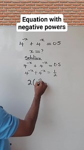 Equation with negative powers and a decimal number #math #mathtutor #algebra #equations #learningmath #everyone | Buchi Online Maths
