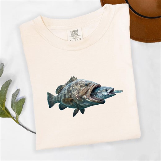 Big Fish Eats Small Fish Wall Art, Surreal Ocean Predator Artwork, Marine Life Illustration, Dark Nature Art Print - Etsy