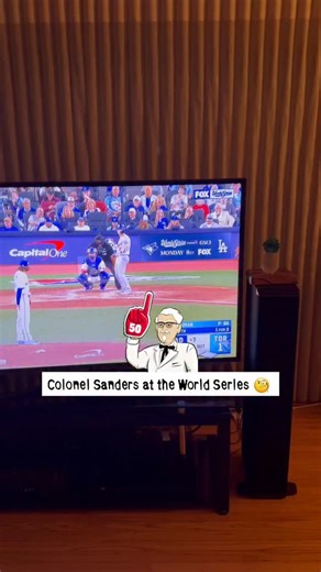 68 reactions · 5 comments | I was watching the World Series and saw a Colonel Sanders look-alike sitting behind home plate. There’s an old superstition called the Curse of the Colonel that started in Japan after fans threw a KFC statue into a river. Their team did not win again for decades. I figured that meant bad luck for the Dodgers but they still pulled it off 路‍♂️ #worldseries #ColonelSanders #kfc #bluejays #dodgers | Stinje | Facebook