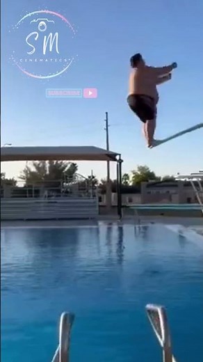 From Splash to Smash: Incredible Video of Fat Man's Pool Jump Gone Wrong!