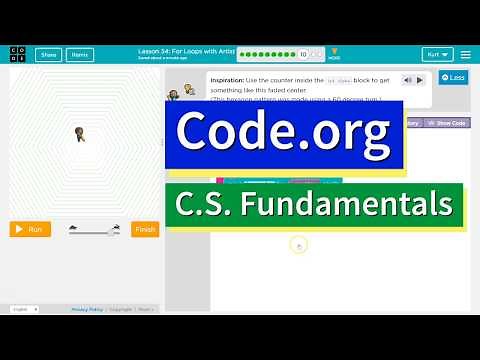 Code.org Express Lesson 28.7 For Loops with Artist | Answers Explained | CS Fundamentals