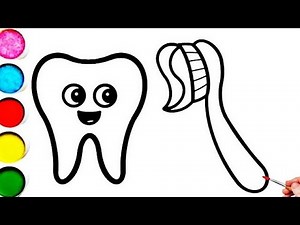 how to draw a tooth paste and brush | tooth paste and brush for kids drawing | child art