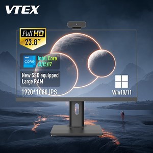 [Hot Item] All-in-One PC 23.8'' Core I3 I5 I7 Monoblock Gaming Computers Desktops Gamer Aio PC Barebone with Plug in Camera
