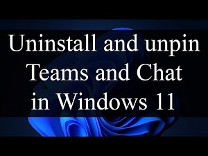 How to uninstall MS Teams and unpin Chat from Windows 11