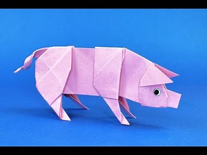 How to make a PAPER PIG? (Easy Origami)