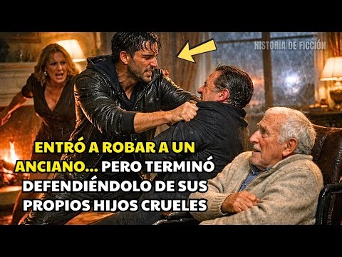Entró a robar a un anciano, pero terminó defendiéndolo de sus propios hijos crueles