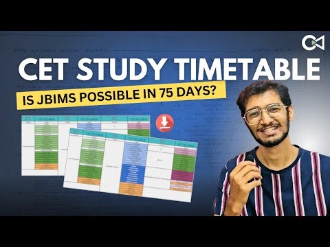 TOPPERS USE THIS TIMETABLE | MBA CET Daily Timetable for JBIMS