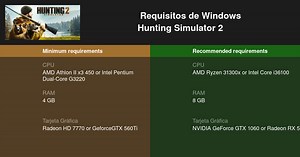 Hunting Simulator 2 Requisitos mínimos y recomendados 2026 - Prueba tu PC 🎮