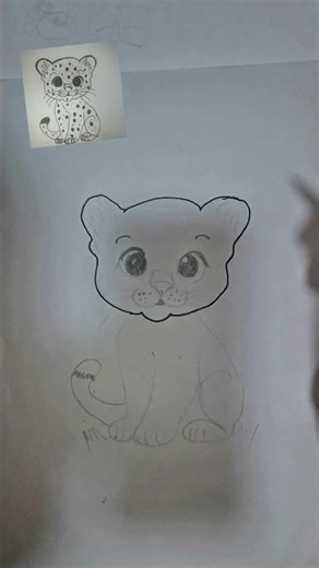 Drawing a Little Snow Leopard ✨