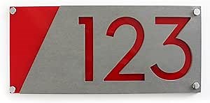 Cutting Edge Modern House Numbers Fiber Cement Address Plaques. Font style Architectural