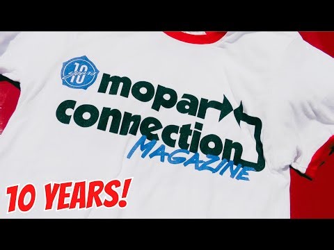 Celebrate Mopar Connection Magazine's 10 YEAR Anniversary with Our RETRO Ringer T-Shirts!