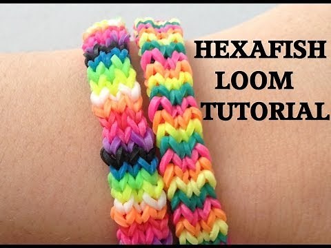 HEXAFISH (FLEXAFISH) Loom Bracelet Tutorial Rainbow Loom l JasmineStarler
