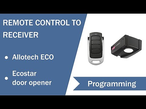 Program your Allotech Eco remote control on your ecostar garage door opener.