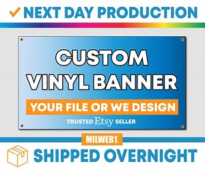Full Color Custom Vinyl Banners - Next Day Production - Free Overnight Shipping - Etsy