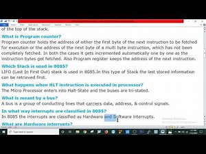 Basic viva questions and answers on microprocessor?#viva