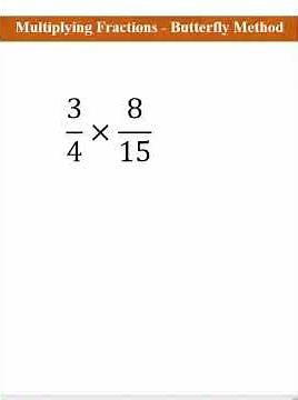 Multiplying Fractions - Butterfly Method #shorts #maths #fraction #multiplication #butterfly
