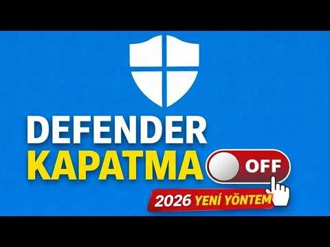 Windows 11 Defender Kapatma | How to Disable Windows 11 Defender 2026
