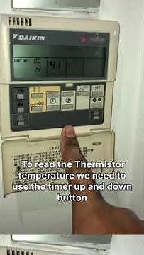 #Daikin VRV How to check thermistor temperature reading by wired remote control