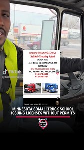 9K views · 508 reactions | Somali Truck School in Minnesota gives Somalis truck licenses who don’t have permits “No permit no problem” One third of Minnesota CDLs were issued to illegals according to @usdot They’re giving them IDs not just to drive on our roads, but also to vote. Cc @secduffy  | Libs of Tik Tok | Facebook