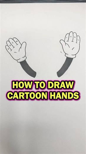 How to draw cartoon hands