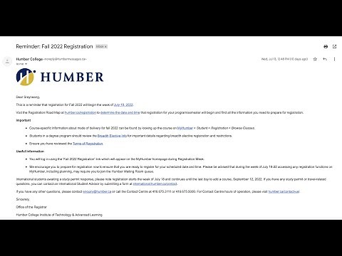 How to register for classes step by step, | Humber College |.