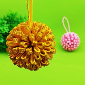 366K views · 6.8K reactions | Beautiful Christmas ball ornament for Xmas tree decorations 2022. Ball ornaments making very easy tutorial with eva glitter foam sheet from foamiran. #Christmas #diy #ornaments | Origami Art & Crafts | Facebook