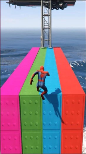 Spiderman Ragdoll Minions Water 🌊 #viralvideo #gta #shortvideo #trending #ytshorts