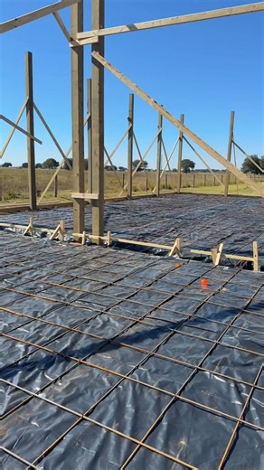 Progress at the Byrdsnest 40x70’ post frame barn build. #needvilletx #postframeconstruction #concretework #needvilleconcrete | MajoR Concrete Solutions