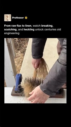 Flax to Linen The Ancient Fiber Process Explained 🤯 #shorts