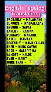 English Tagalog Translation #knowledge #englishlesson #vocabulary #englishlesson #English #learning #learnenglish #tagalog #translation | Learning English Tagalog
