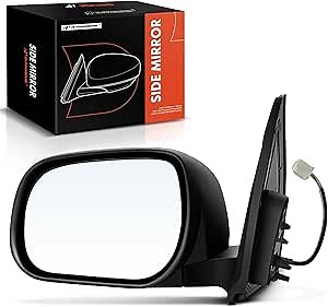 A-Premium Driver Side Power Door Mirror - Compatible with Toyota RAV4 2006 2007 2008 - Non-Heated Manual Folding Black Outside Rear View Mirror - Replace# 87940-42810